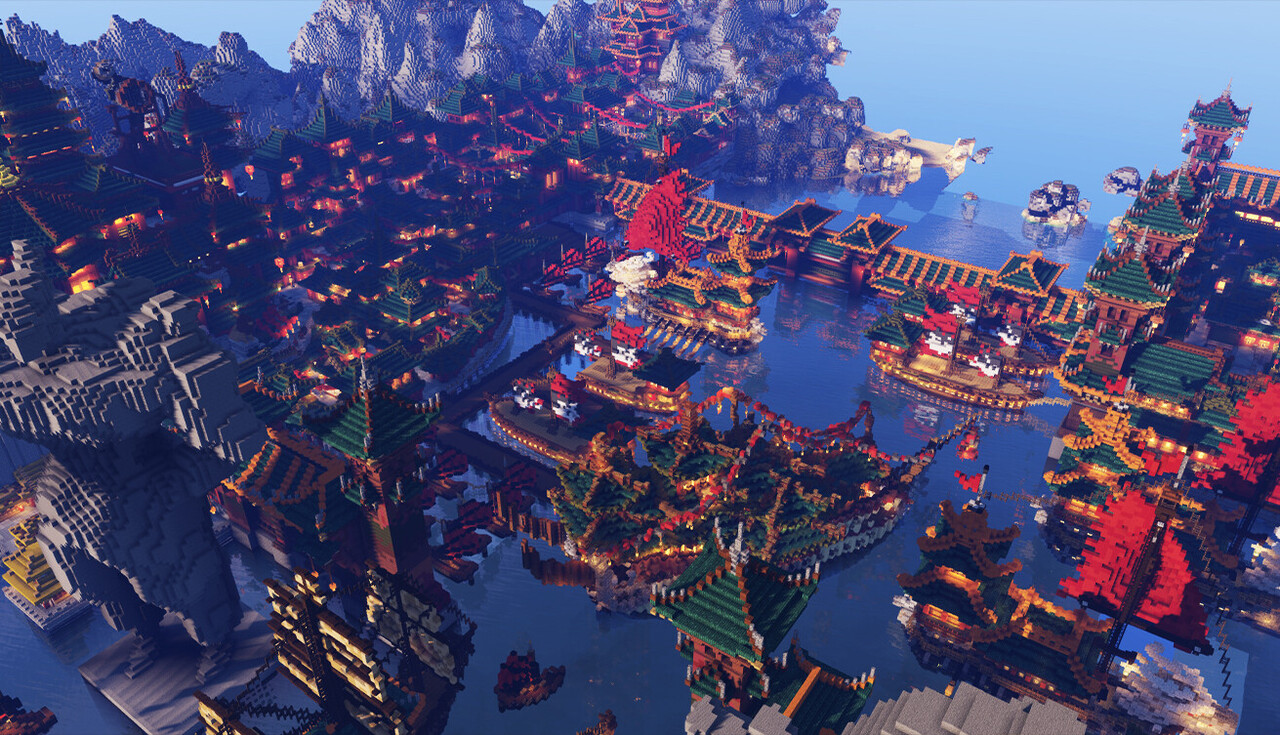 悲 唵 暻 導 (Fantasy oriental build) Minecraft Map