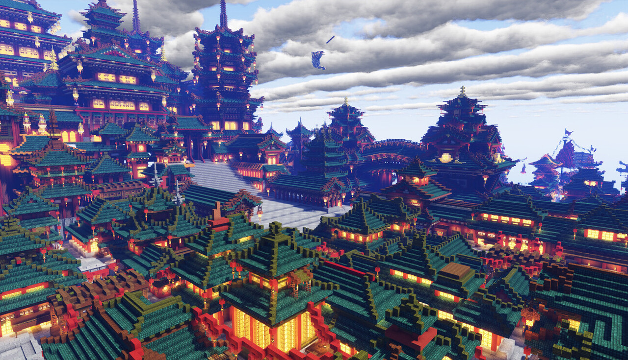 悲 唵 暻 導 (Fantasy oriental build) Minecraft Map