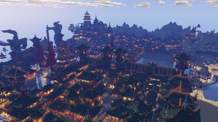 悲 唵 暻 導 (Fantasy oriental build) Minecraft Map