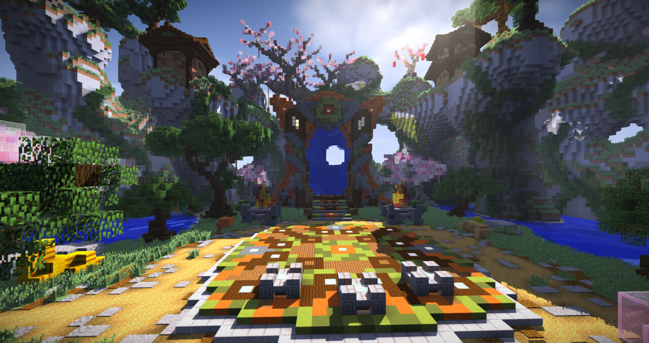 Lobby in the style of ancient japan Minecraft Map