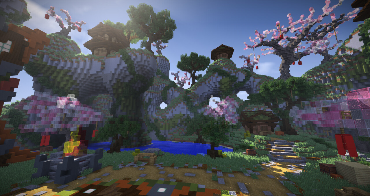 Lobby in the style of ancient japan Minecraft Map