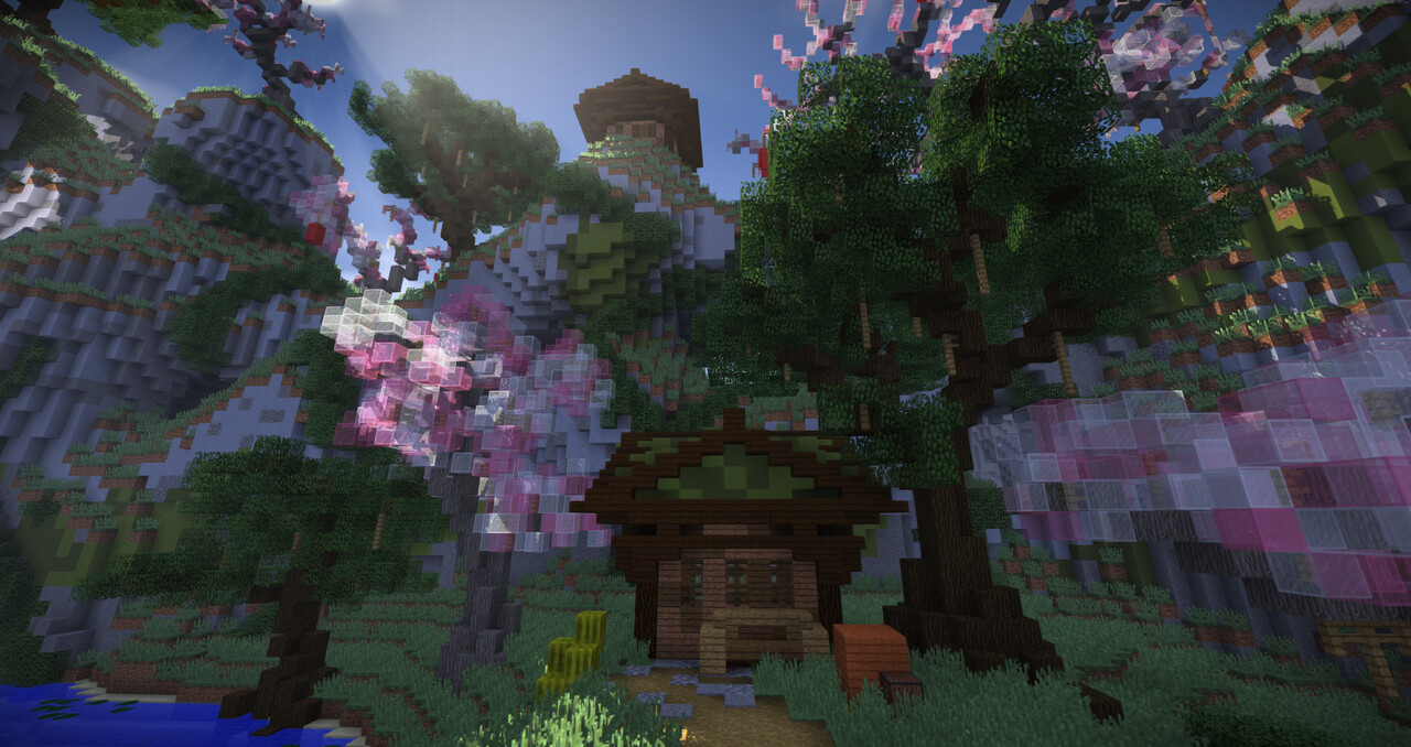 Lobby in the style of ancient japan Minecraft Map