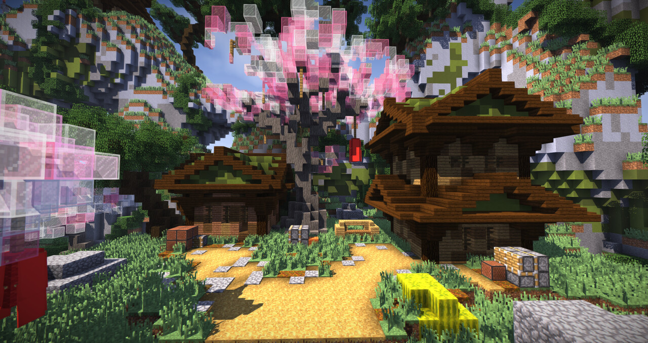 Lobby in the style of ancient japan Minecraft Map