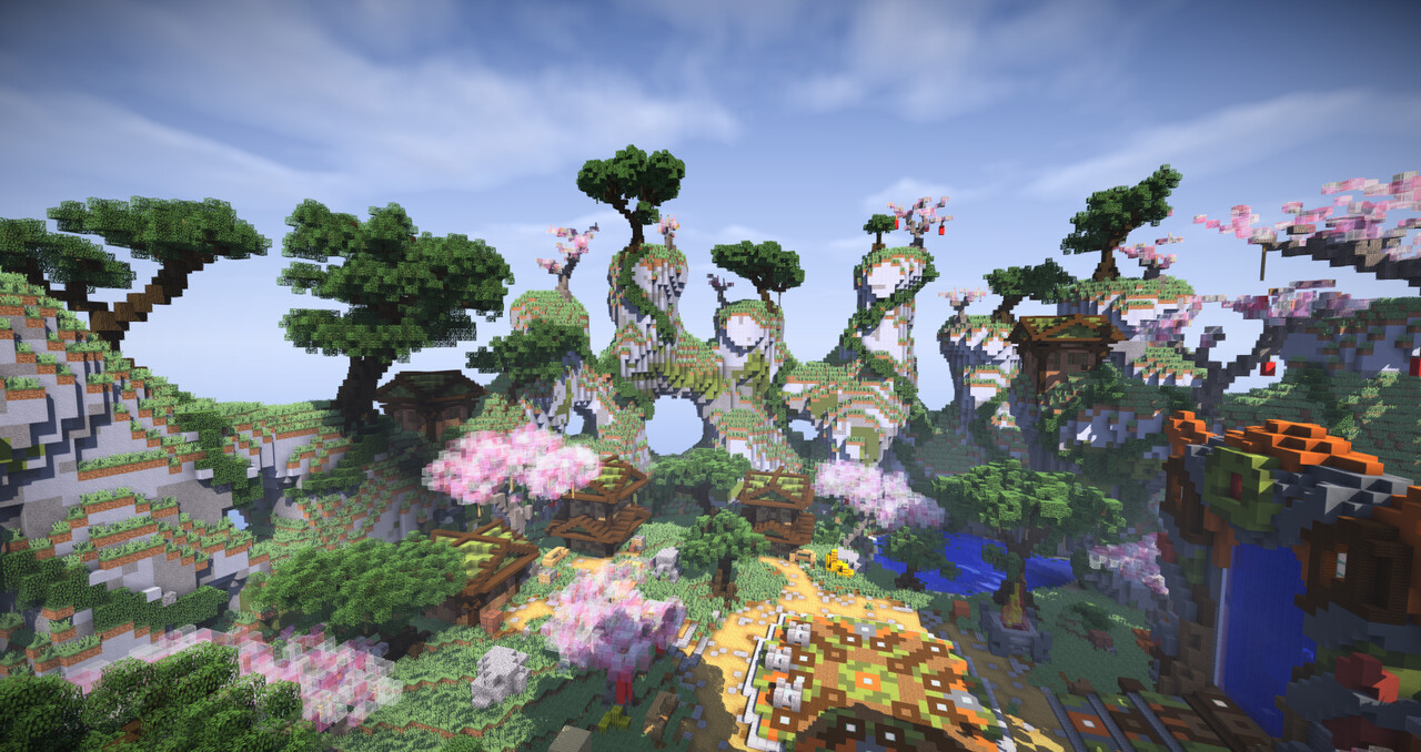 Lobby in the style of ancient japan Minecraft Map