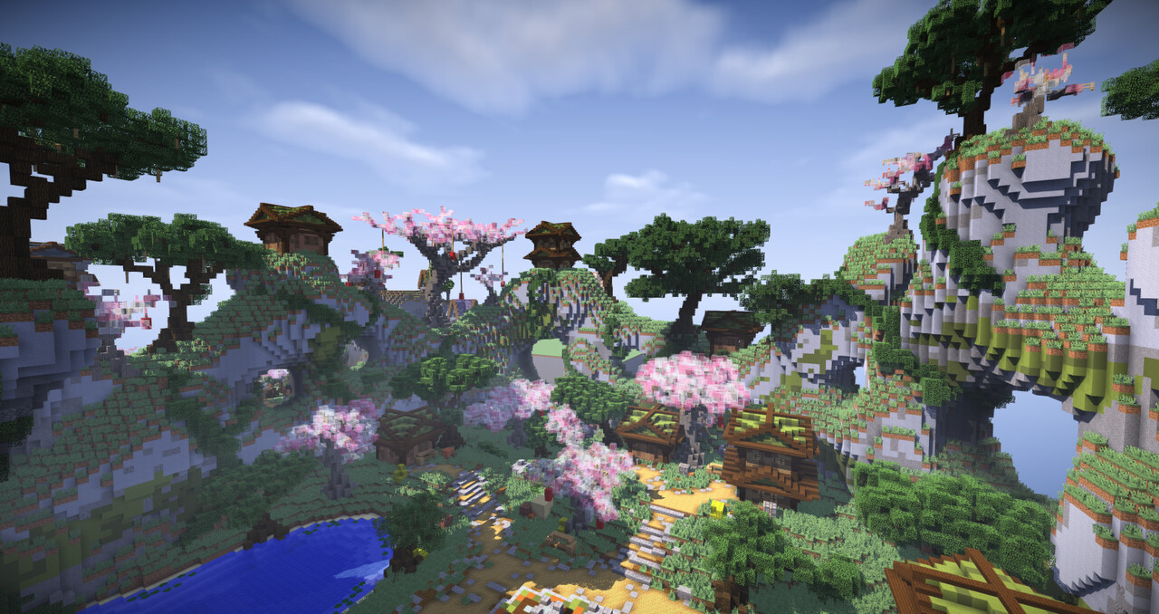 Lobby in the style of ancient japan Minecraft Map