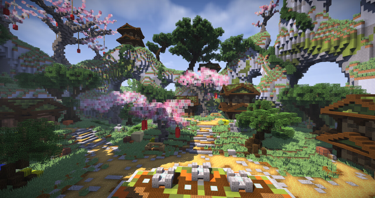 Lobby in the style of ancient japan Minecraft Map