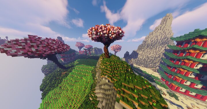 Asian Spawn and Islands for your server Minecraft Map