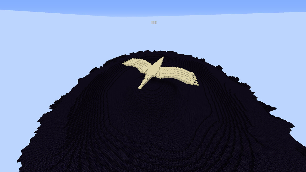 Bird on an Obsidian Flying Island Minecraft Map