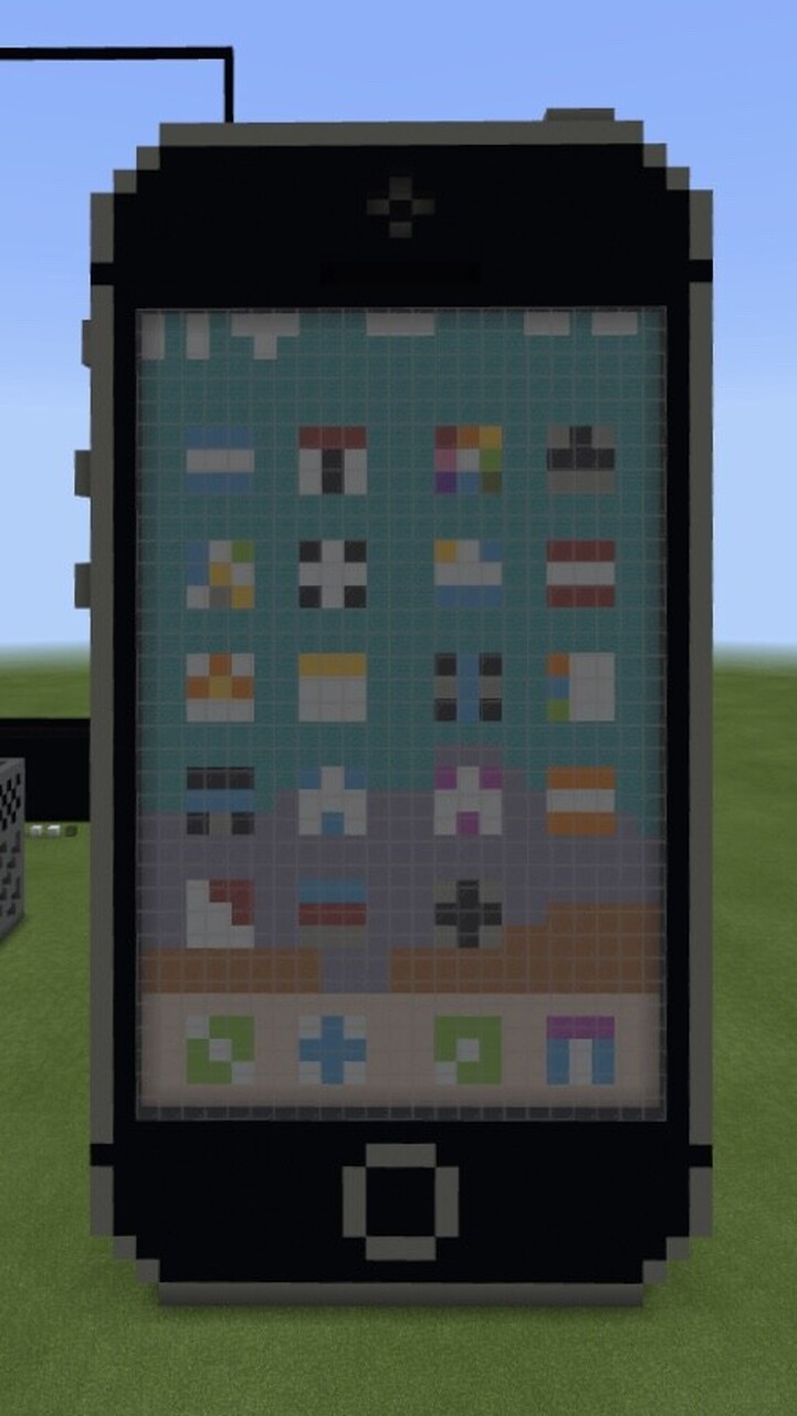 Space Gray iPhone SE Minecraft Map