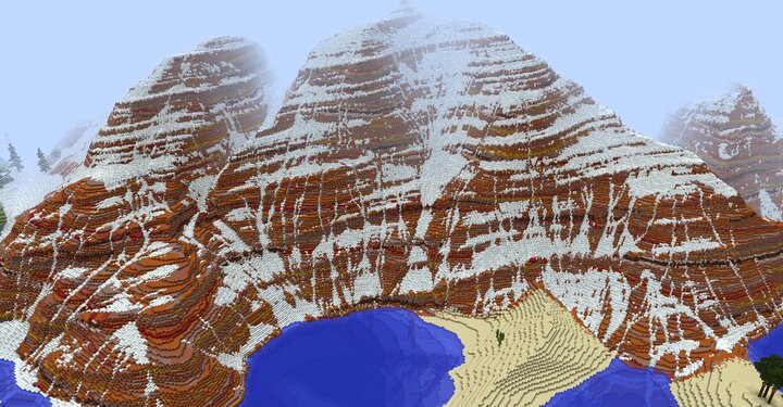 Blizzard Multi-Biome Custom Terrain Minecraft Map