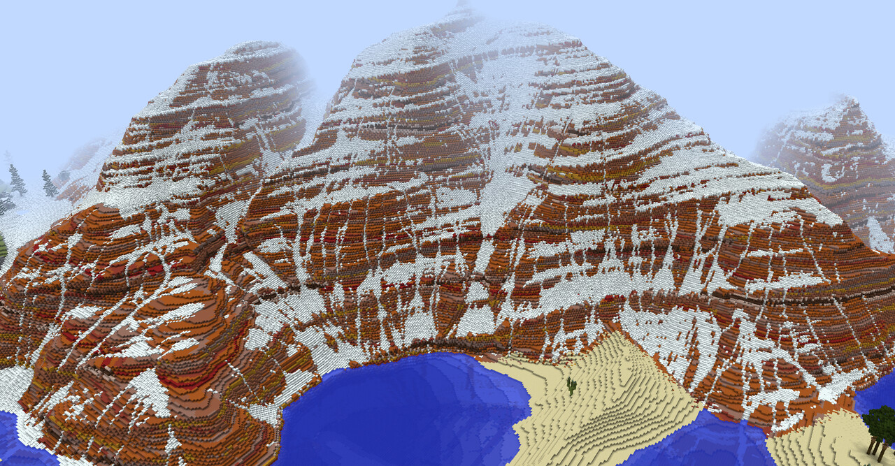 Blizzard Multi-Biome Custom Terrain Minecraft Map