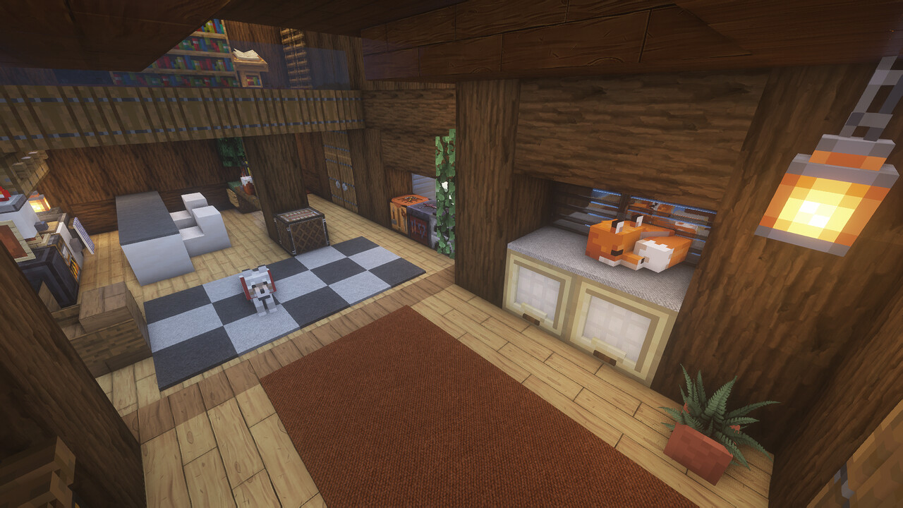 Modern Snowy Mountain House Minecraft Map