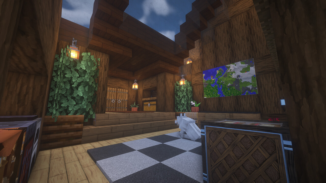 Modern Snowy Mountain House Minecraft Map