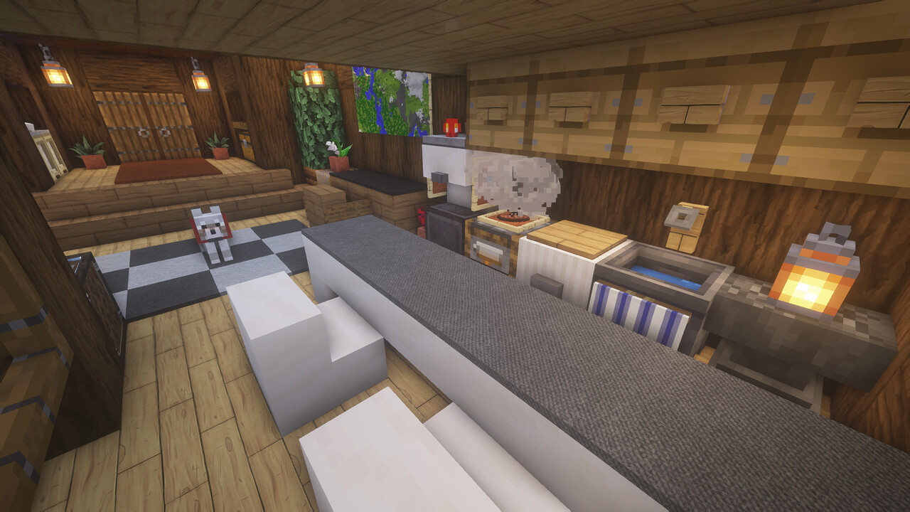 Modern Snowy Mountain House Minecraft Map