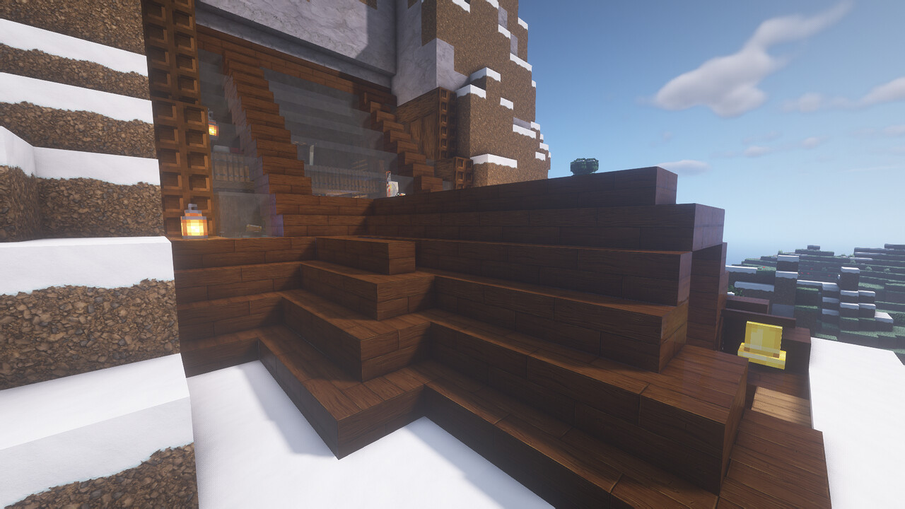 Modern Snowy Mountain House Minecraft Map