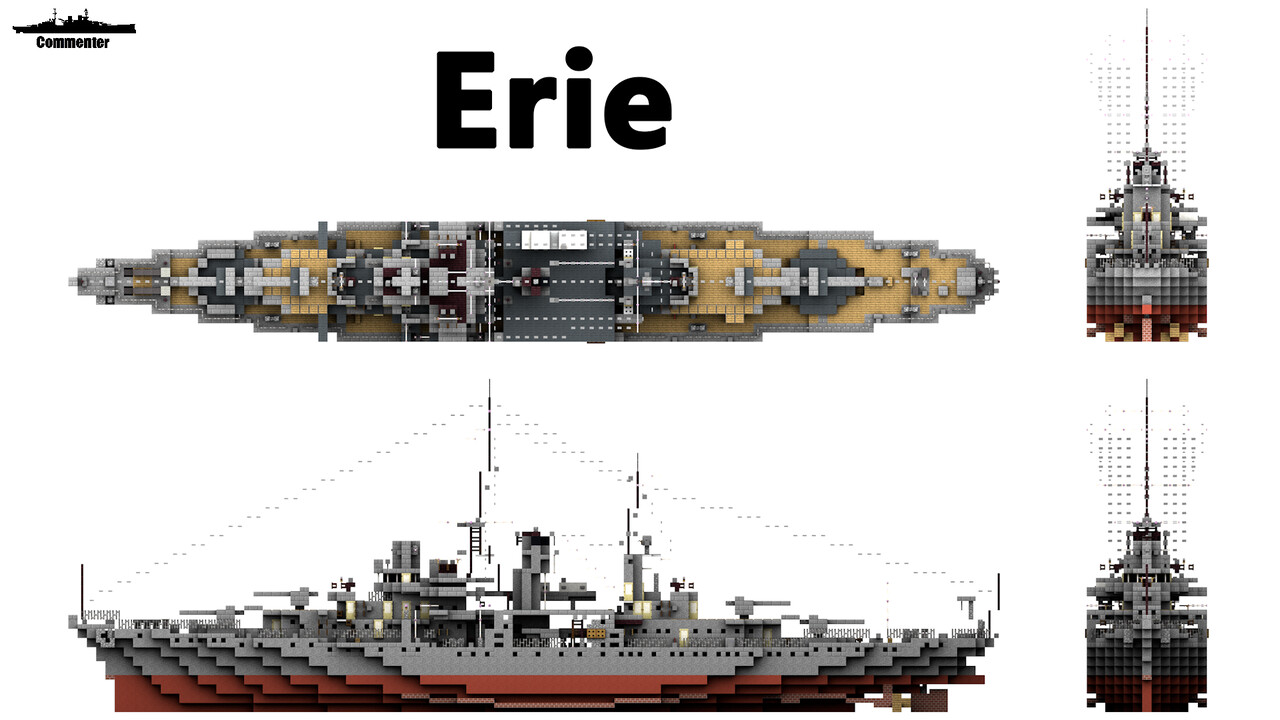USS Erie 1:1 Scale Minecraft Map
