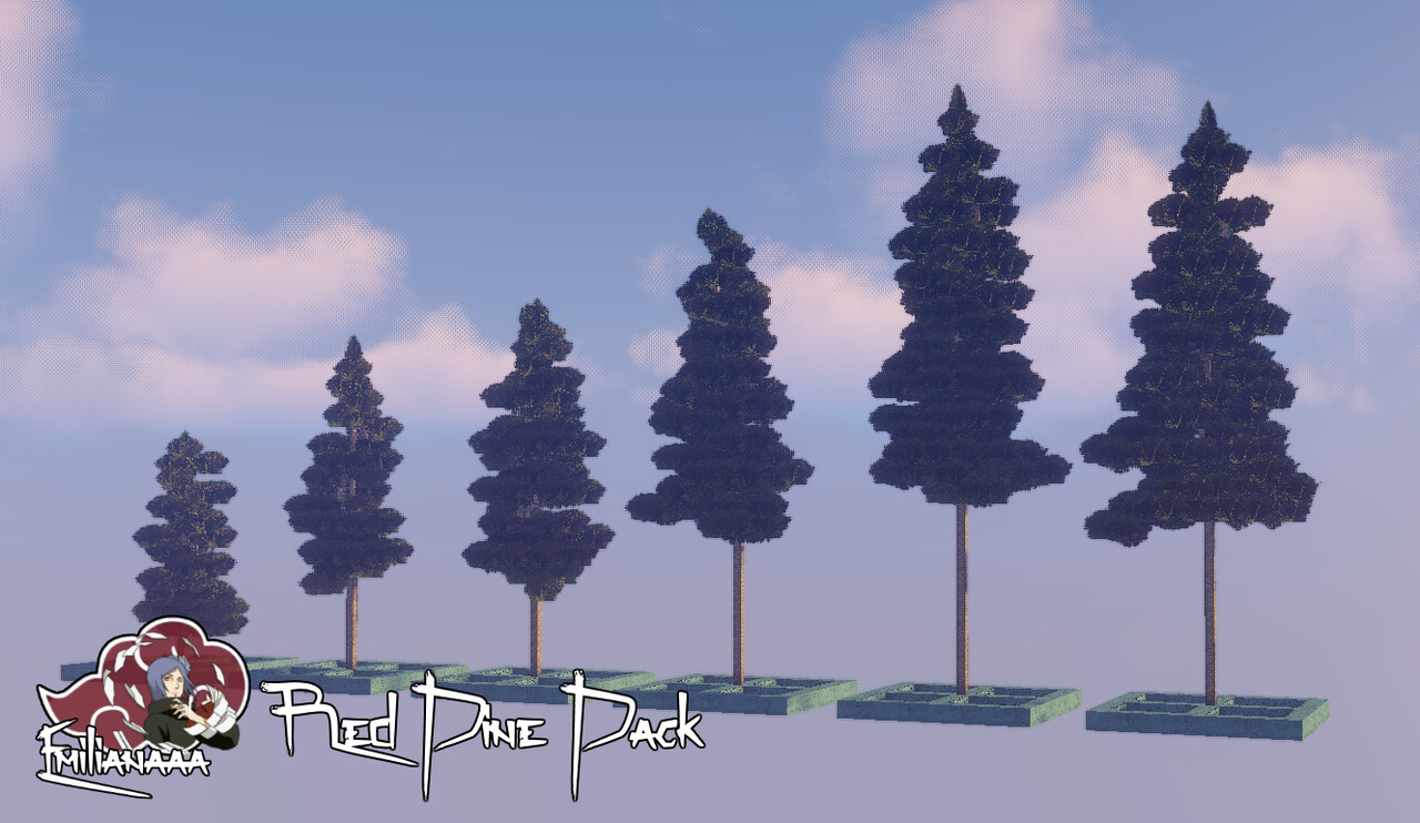 Red Pine Tree Pack Minecraft Map