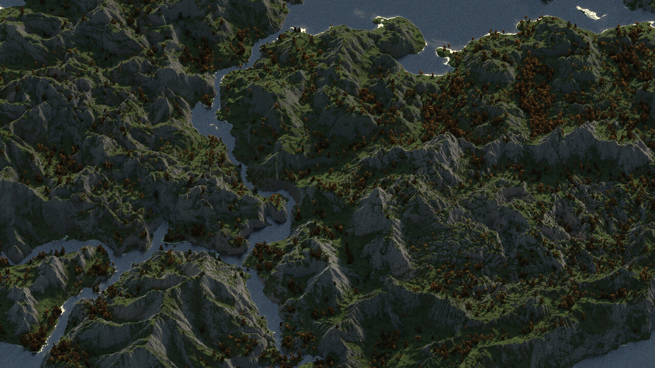 Valley of mountains - 5000x5000 Minecraft Map