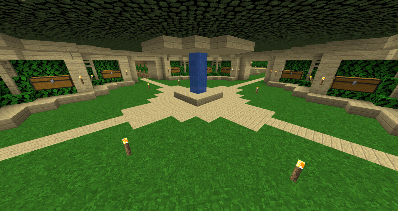 Underground Base in island Minecraft Map