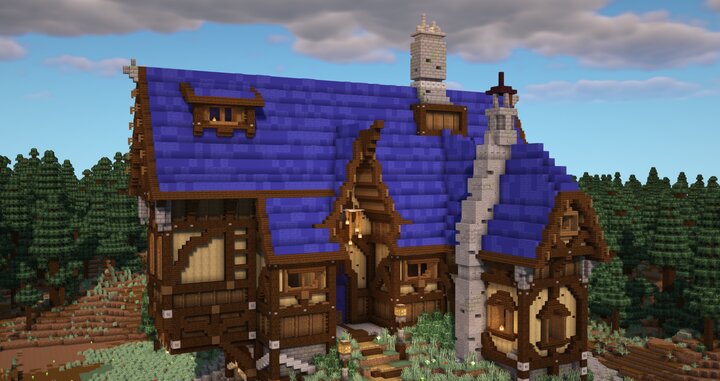 Medieval Inn / Tavern In The Woods Minecraft Map