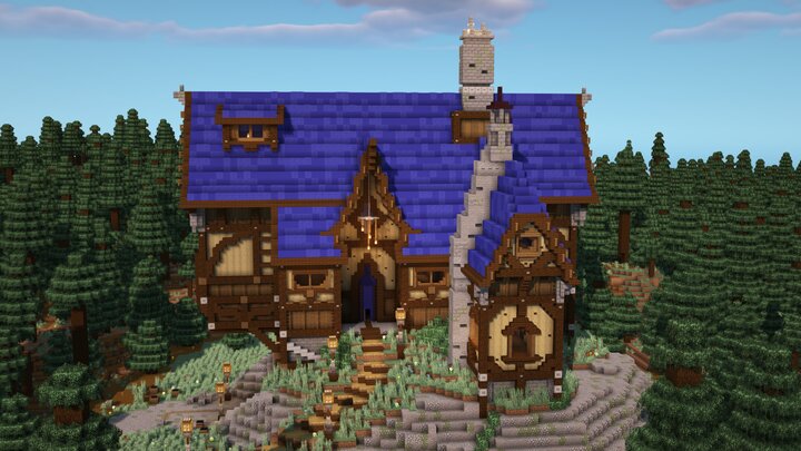 Medieval Inn / Tavern In The Woods Minecraft Map