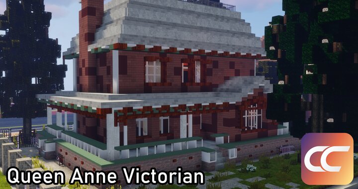 Queen Anne Victorian #4 | By: WinterEvening | CCS Minecraft Map