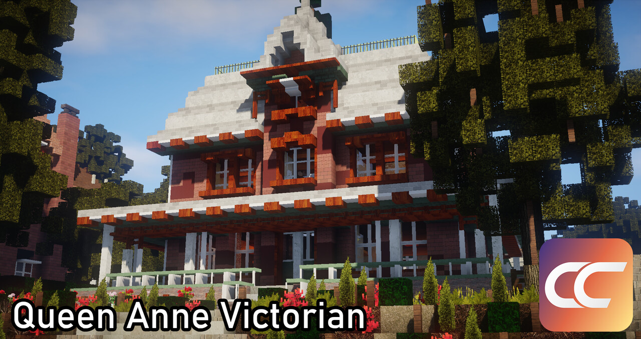 Queen Anne Victorian #4 | By: WinterEvening | CCS Minecraft Map