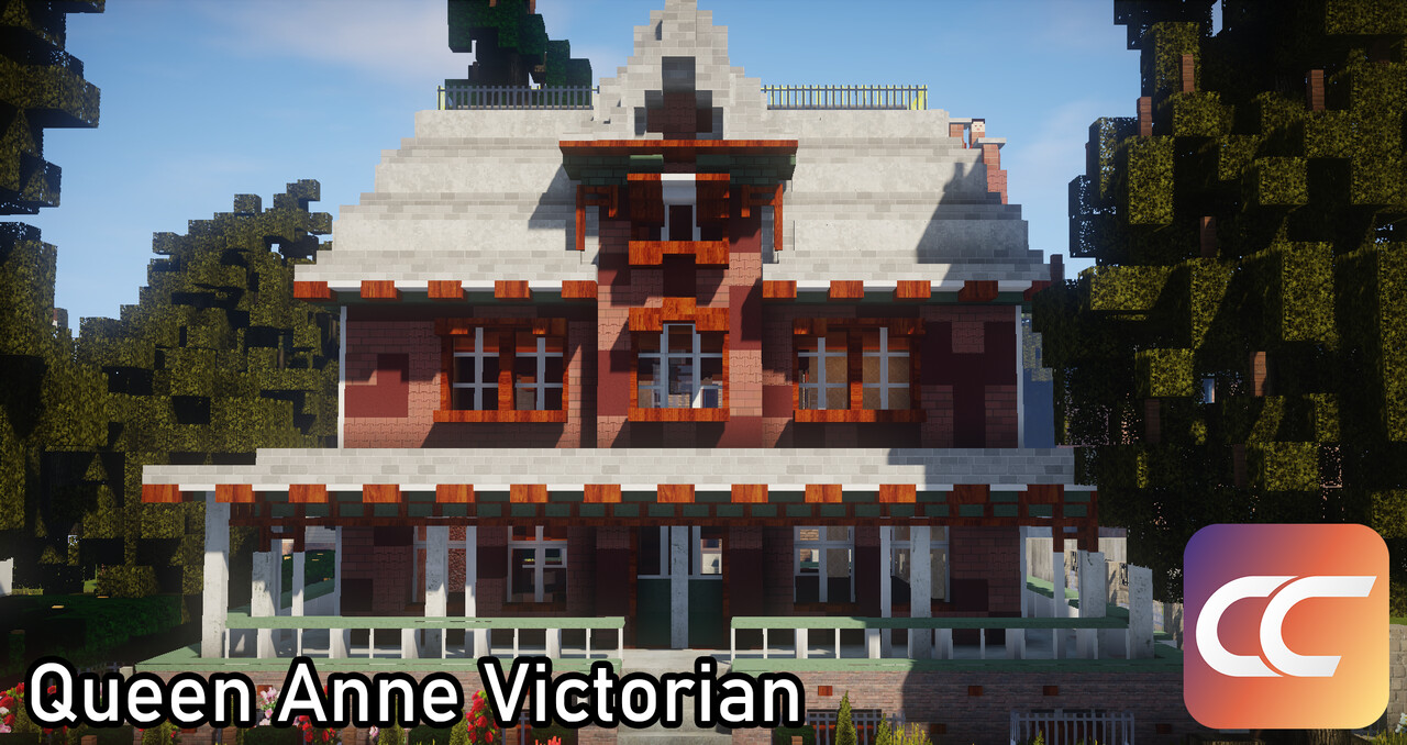 Queen Anne Victorian #4 | By: WinterEvening | CCS Minecraft Map