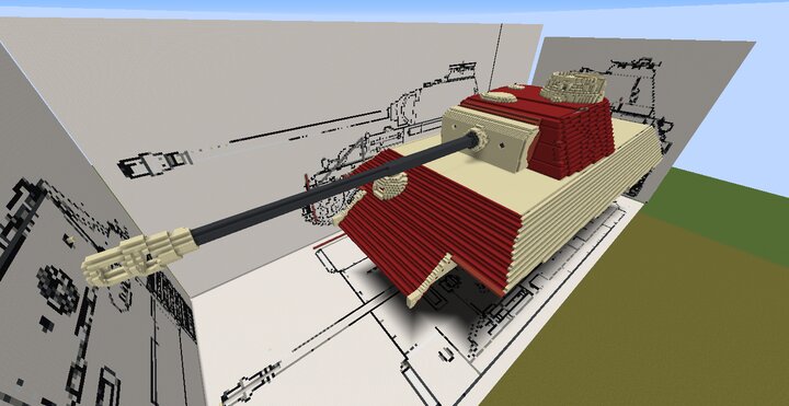 Panzerkampfwagen V Auf.G (around 32/34:1 scale) Minecraft Map