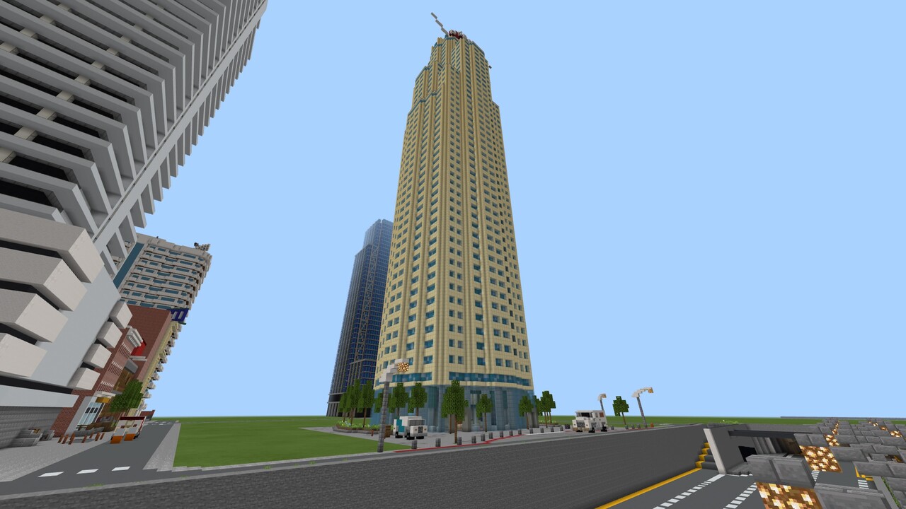 US Bank Tower in Los Angeles CA - MAZE Bank Tower from GTA V Minecraft Map
