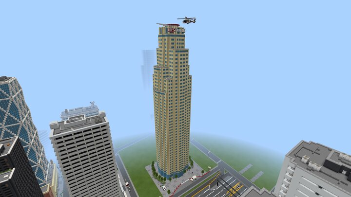 US Bank Tower in Los Angeles CA - MAZE Bank Tower from GTA V Minecraft Map