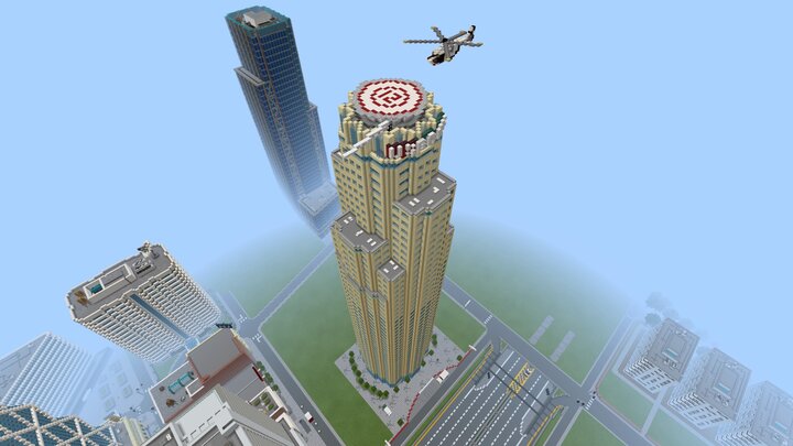 US Bank Tower in Los Angeles CA - MAZE Bank Tower from GTA V Minecraft Map