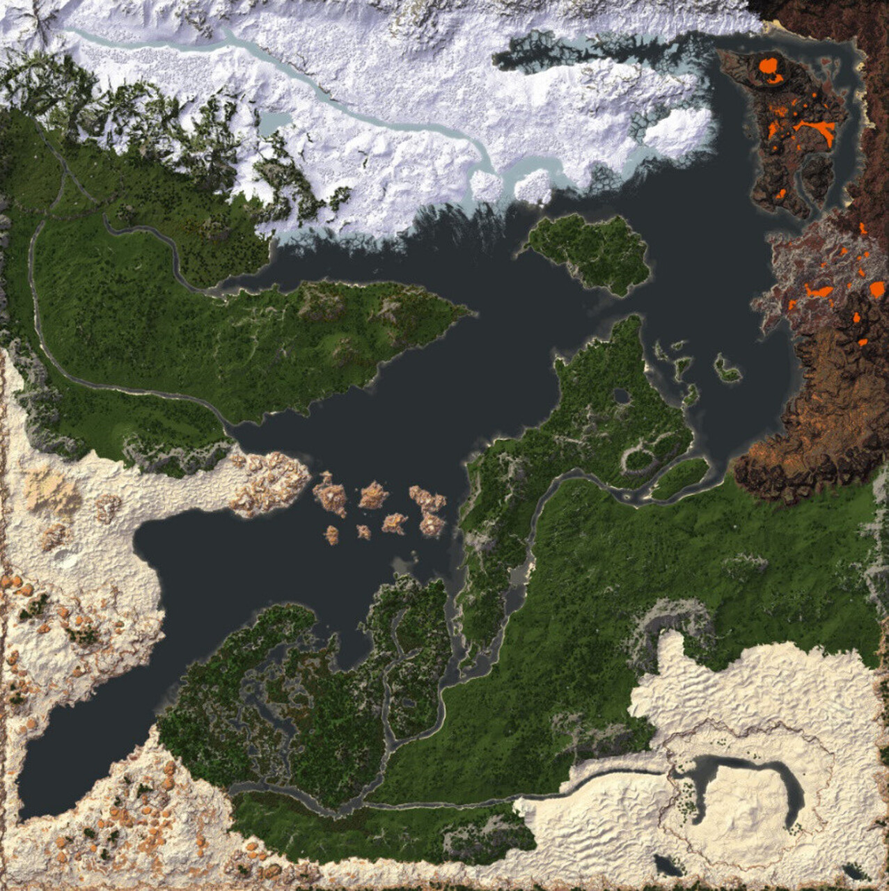 Closed world RPG - 5000x5000 Minecraft Map