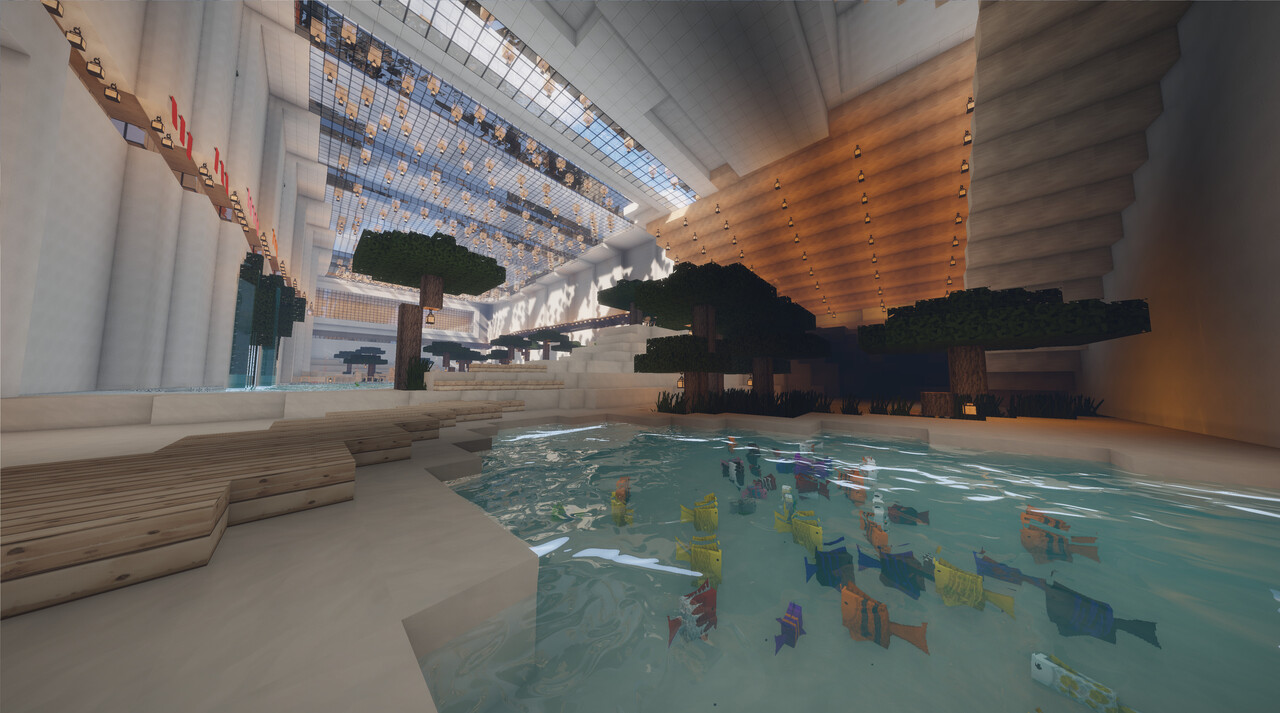 Colours Waterpark (Artificial Beach) Minecraft Map