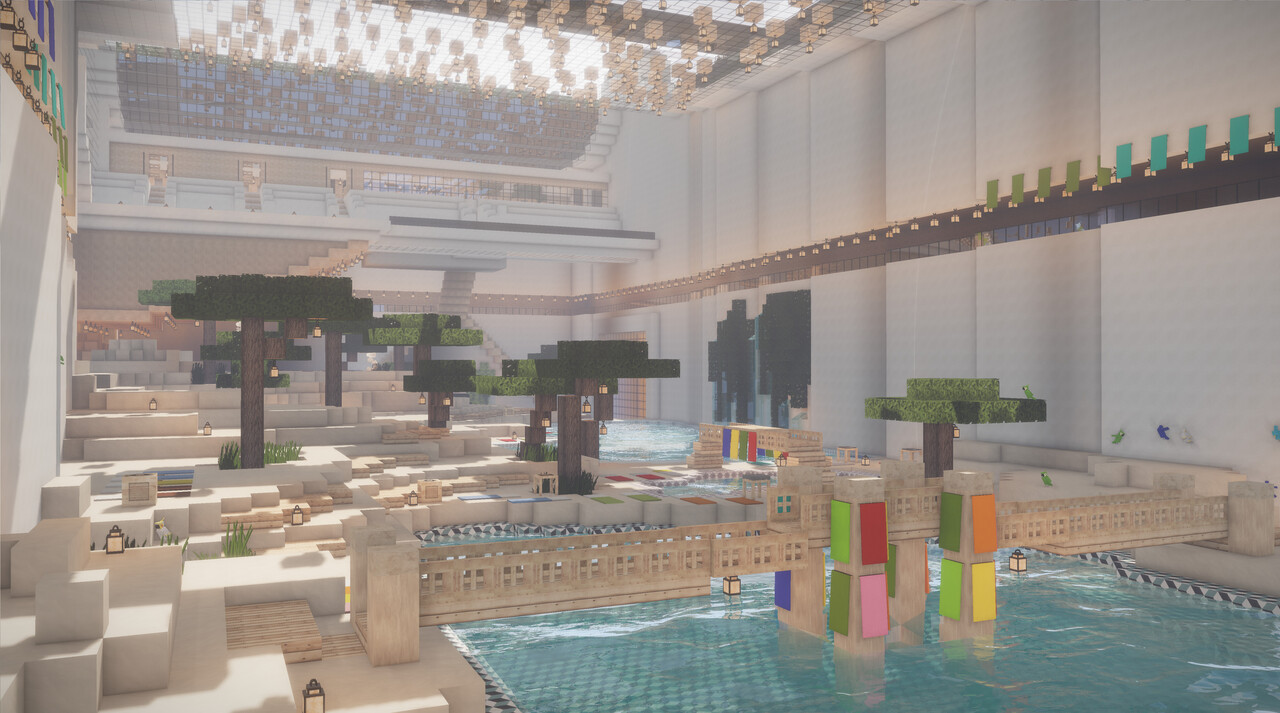 Colours Waterpark (Artificial Beach) Minecraft Map