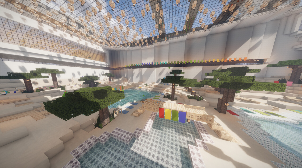 Colours Waterpark (Artificial Beach) Minecraft Map