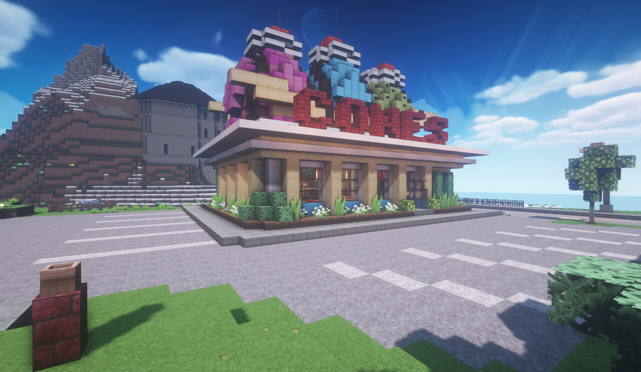 CONES Ice Cream Parlor Minecraft Map