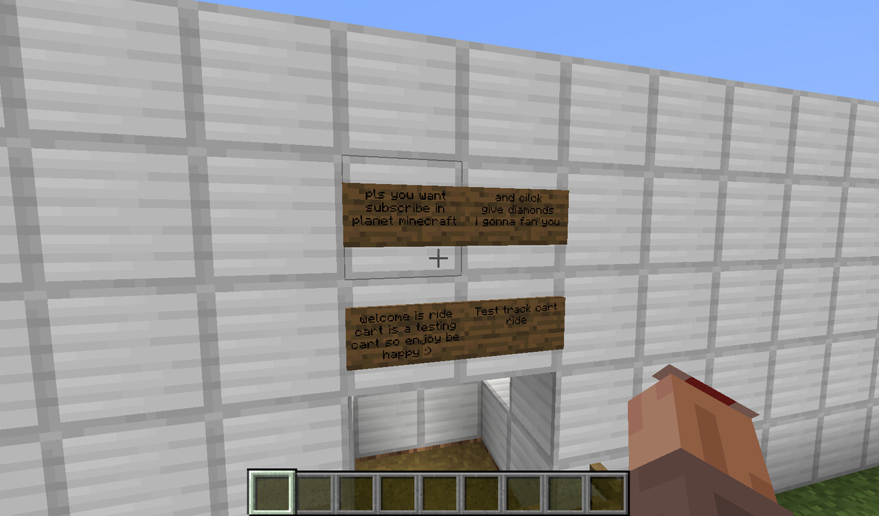 Test track cart ride standard free Minecraft Map