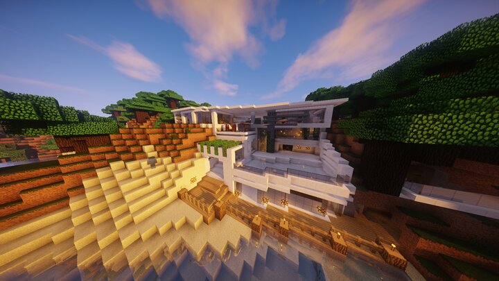 Huge Modern Minecraft Mansion Arous Minecraft Map