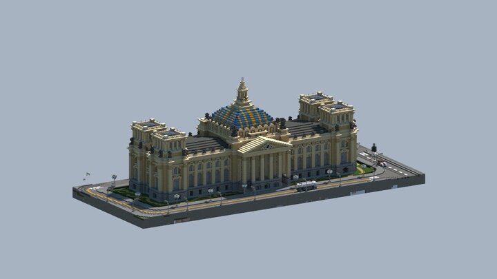 Imperial Parliament (adaptation of Reichstag Building) Minecraft Map