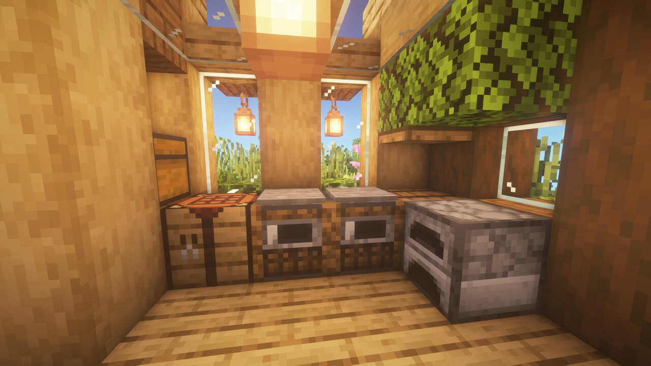 Nowoczesny drewniany domek / Modern wooden house Minecraft Map