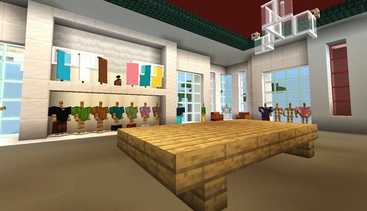 Minecraft - luxury boutique , clothing store (URBANCİTY Serisi ...