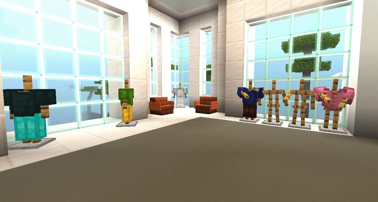 Minecraft - luxury boutique , clothing store (URBANCİTY Serisi ...