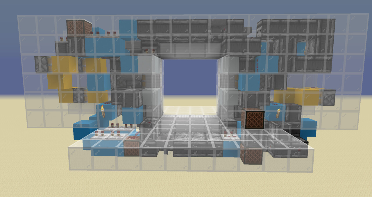4x4 Spiral Piston Door Minecraft Map