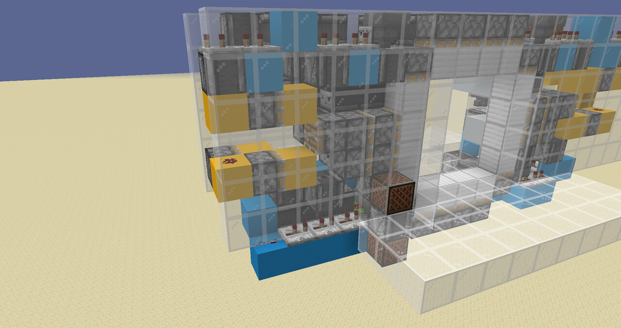 4x4 Spiral Piston Door Minecraft Map
