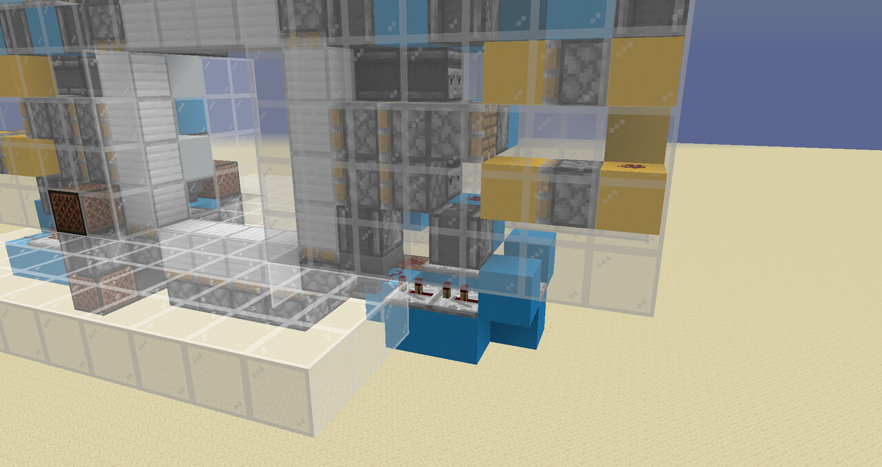 4x4 Spiral Piston Door Minecraft Map