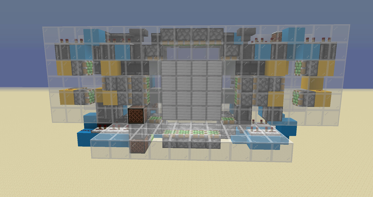 4x4 Spiral Piston Door Minecraft Map