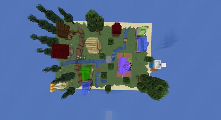 Animal Crossing New Horizons Map AND Recourse Pack Minecraft Map