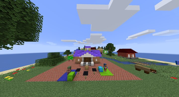 Animal Crossing New Horizons Map AND Recourse Pack Minecraft Map