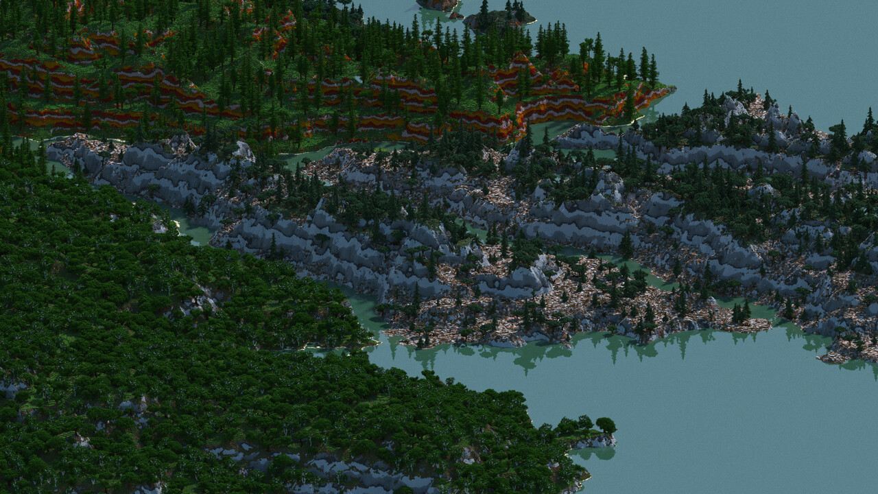 Сovered river - 5000x5000 (custom terrain) Minecraft Map